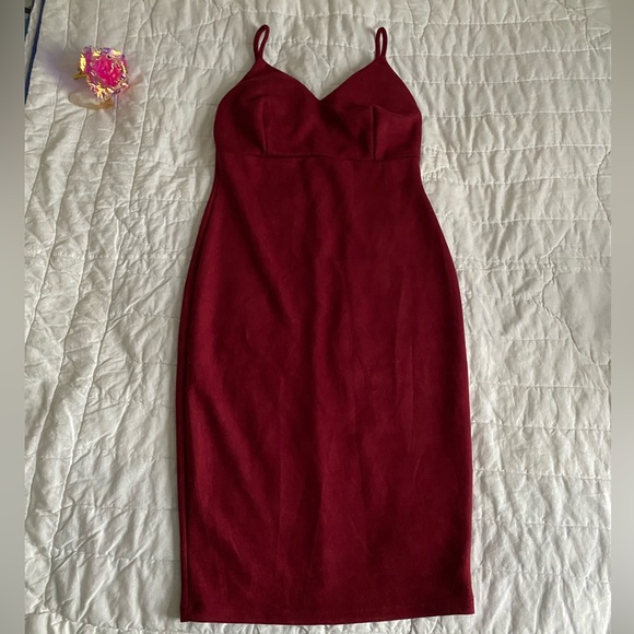 Windsor | Dresses | Windsor Red Wine Bodycon Dress | Poshmark